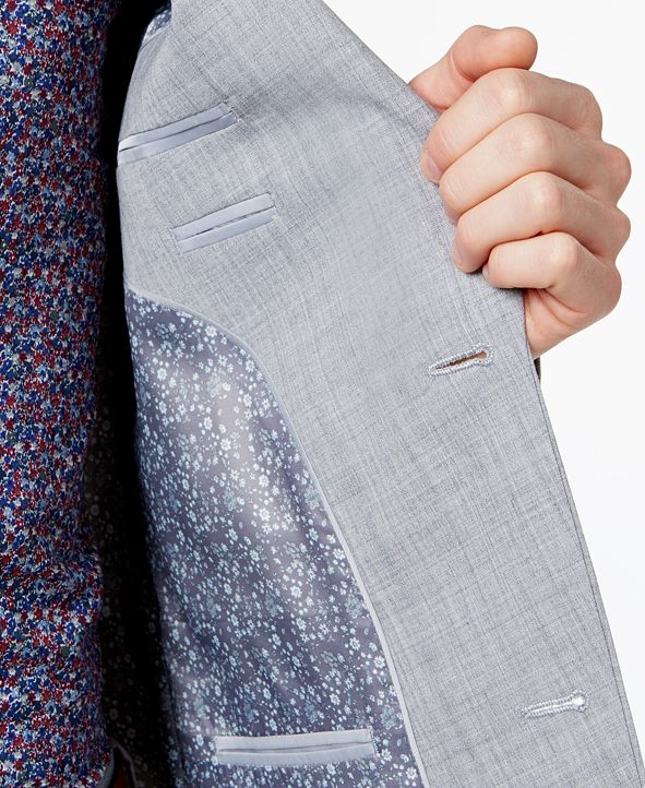 Bar III Men's Light Gray Slim Fit Jacket, Created for Macy's & Reviews ...