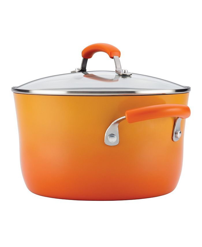Rachael Ray Classic Brights 6 Quart Hard Enamel Nonstick Covered