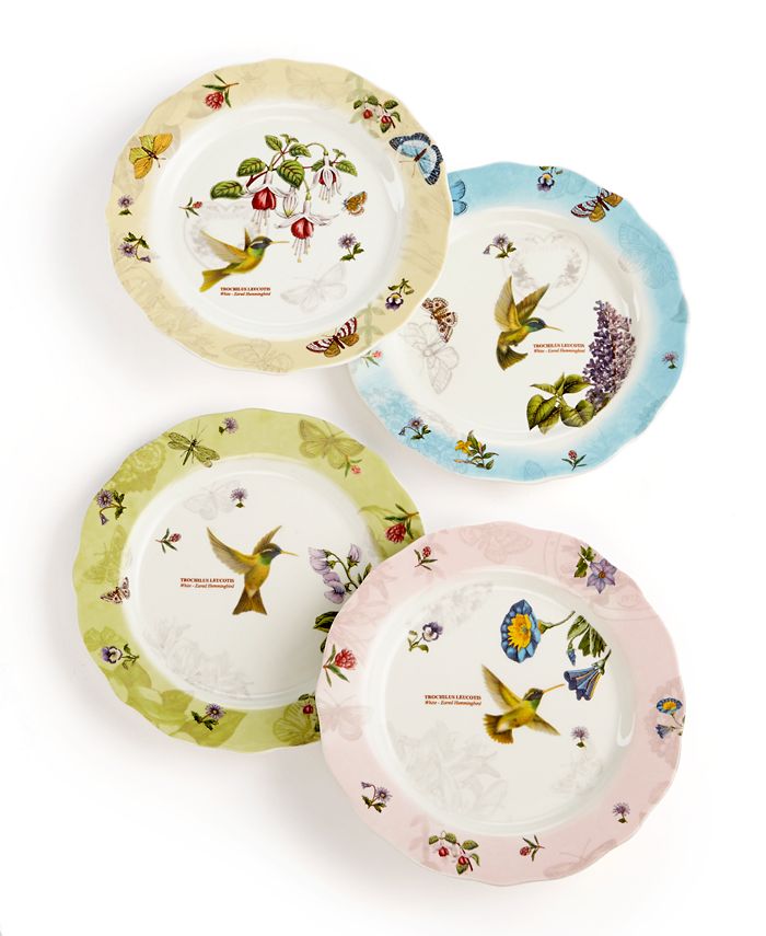 Portmeirion CLOSEOUT! Dinnerware, Set of 4 Botanic Hummingbird ...