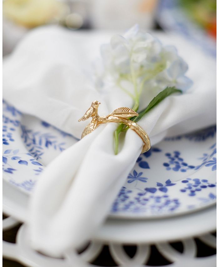 Martha Stewart Collection Bird Napkin Rings, Set of 4, Created for Macy ...