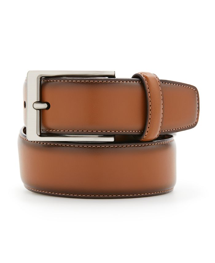 Perry Ellis Portfolio Men's Leather Amigo Dress Belt & Reviews - All ...
