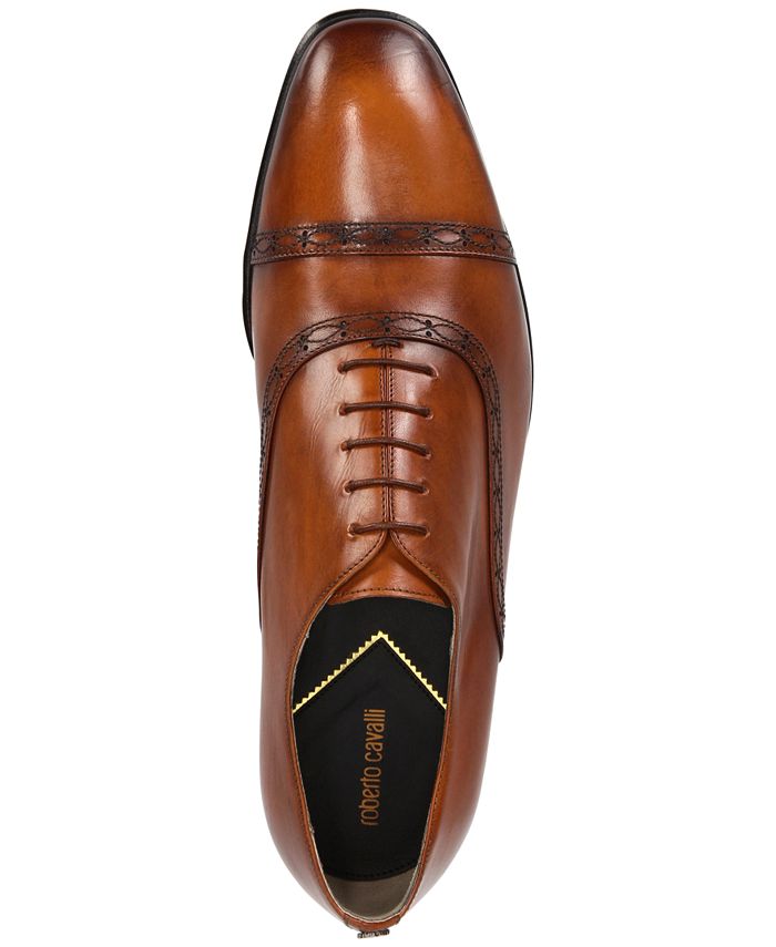 Roberto Cavalli Men's Burnished Cap-Toe Oxfords & Reviews - All Men's ...