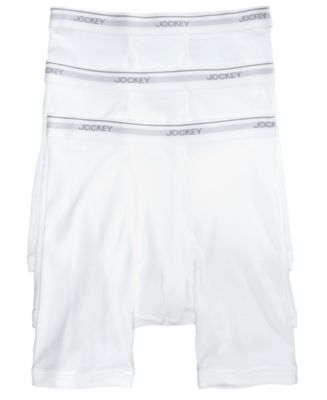 Jockey Men’s 3-Pack Essential Fit Cotton Staycool+ Midway Boxer Briefs ...
